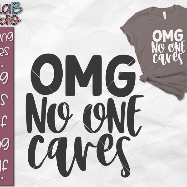 No One Cares Svg - Etsy