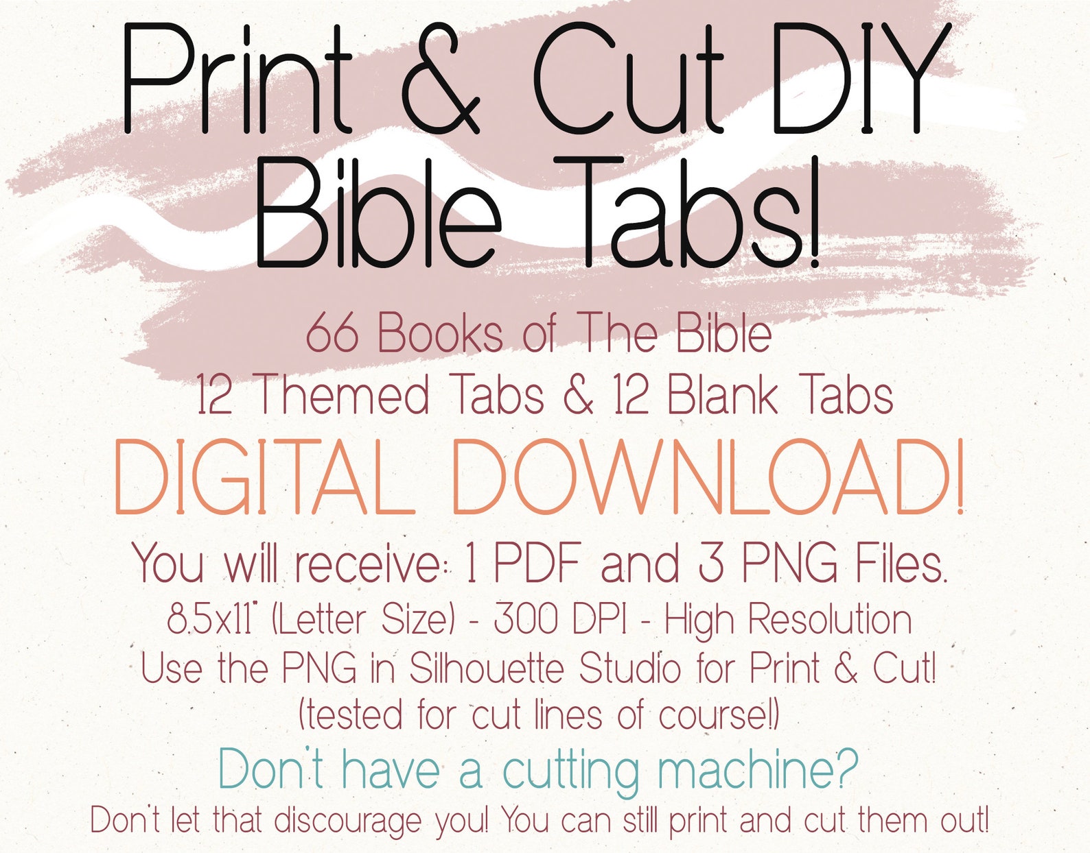 Minimalist Abstract Printable Bible Tabs, Divider Markers, Bible ...