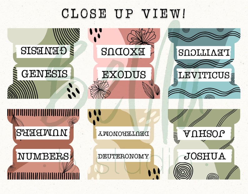 Minimalist Abstract Printable Bible Tabs, Divider Markers, Bible ...