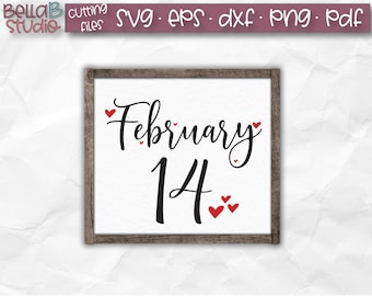February 14 Svg - Etsy
