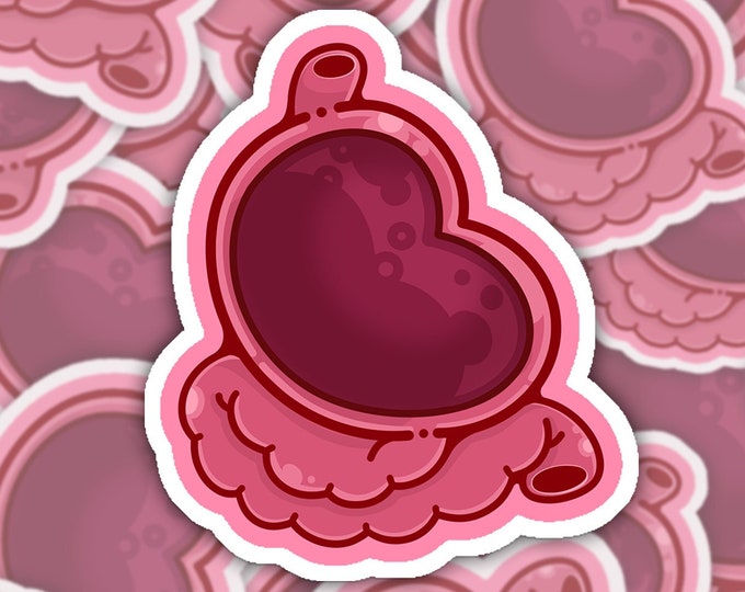Stomach Glossy Vinyl Vore Sticker - Etsy