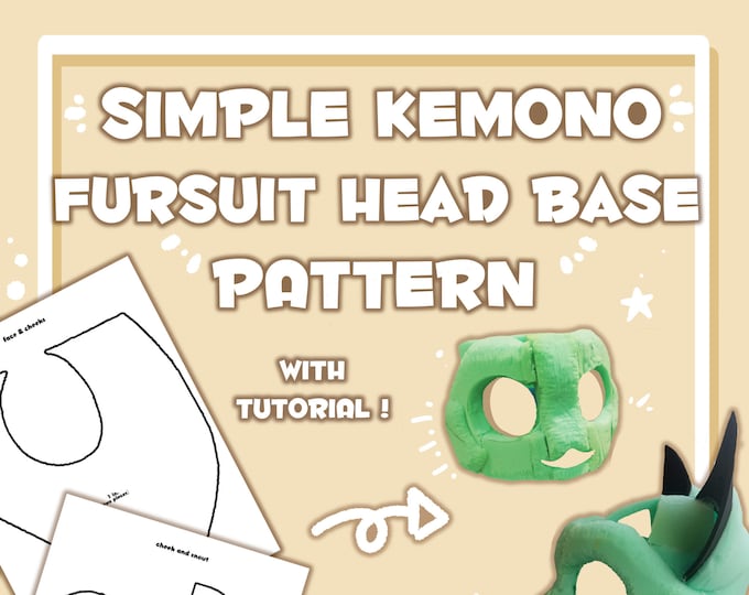 Simple Kemono Fursuit Foam Head Base Pattern - DIGITAL DOWNLOAD ONLY - Etsy