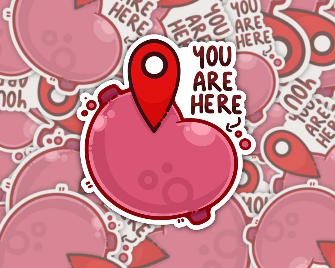 You Are Here inside Stomach : Vinyl Vore Sticker - Etsy Canada