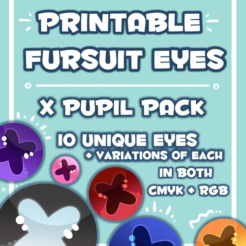 Printable Fursuit Eyes DIGITAL DOWNLOAD ONLY Cute Kemono - Etsy