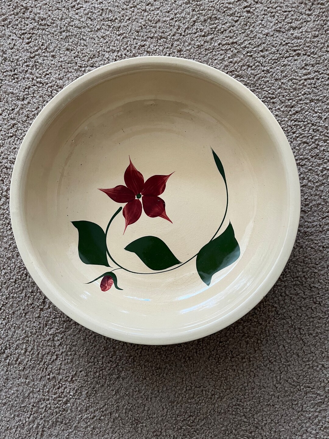 Vintage Watt Star Flower 13” Bowl - Etsy