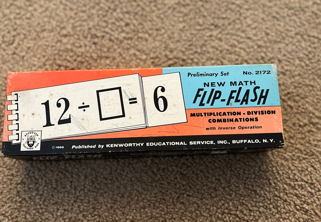 Vintage 1966 Flip Flash Math Cards Kenworthy Educational Buffalo NY - Etsy