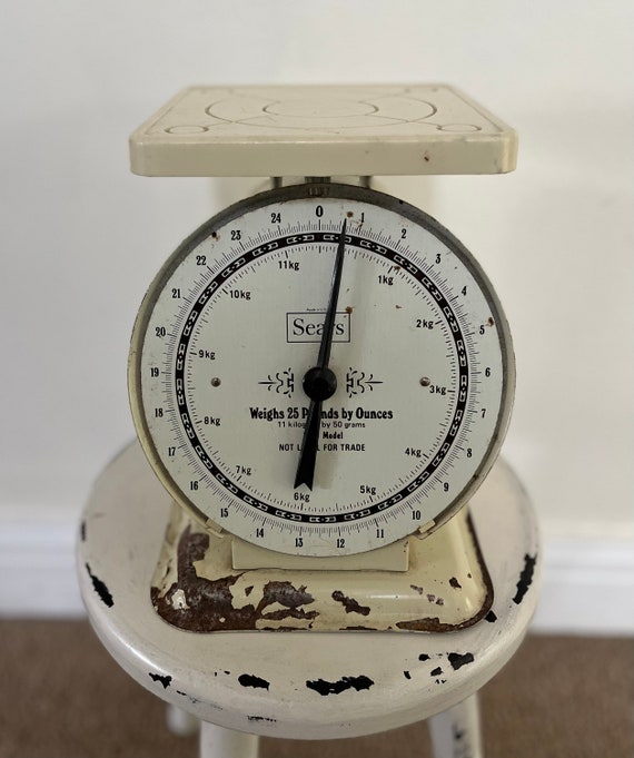 Vintage Rustic White Sears Scale - Etsy