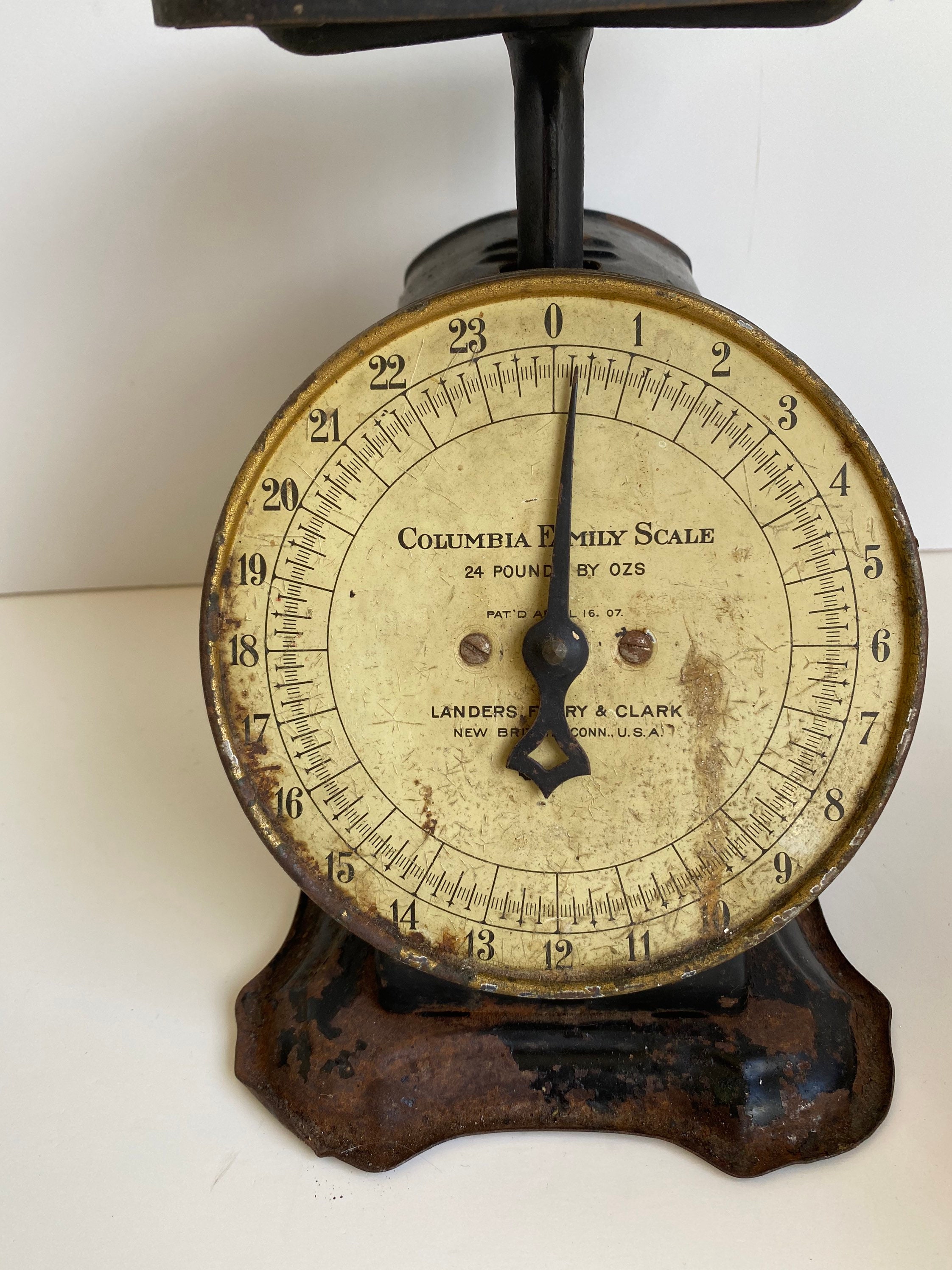 Vintage Scale Columbia Family Scale, 24 Pounds Antique Columbia Family ...