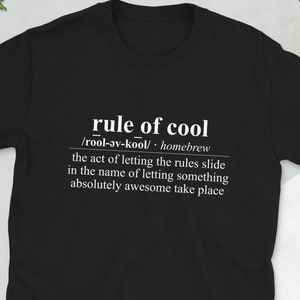 Rule of Cool Definition Shirt / Dnd T-shirt / Dungeons & Dragons ...