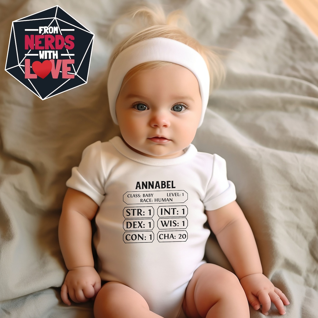 CUSTOMIZABLE Nerdy Baby Bodysuit | Funny Baby Shower Gift | Nerd Baby ...