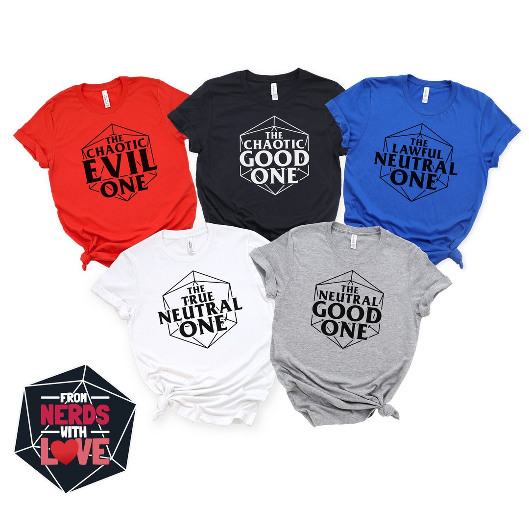 Gaming Party Gift, Alignment Party Shirts, Roleplay Game Group Shirts ...