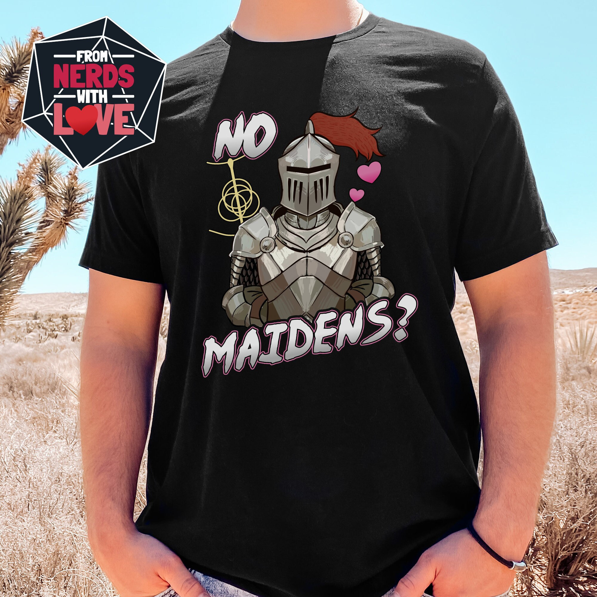 No Maidens T-shirt | Funny Gaming Parody Tee | Elden Ring Shirt ...