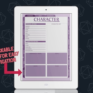 Digital Dnd Player Notebook, Dnd Character Sheet, Character Journal ...