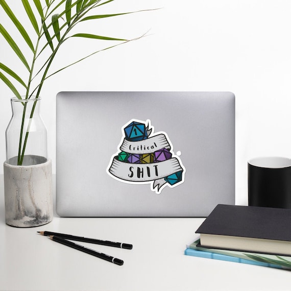 Critical SHIT Sticker / Crit Fail Sticker / Dungeon and Dragon | Etsy