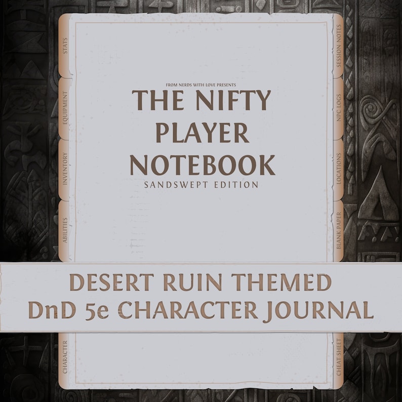 The Nifty Player Notebook: Sandswept Edition, Digital Dnd Journal ...