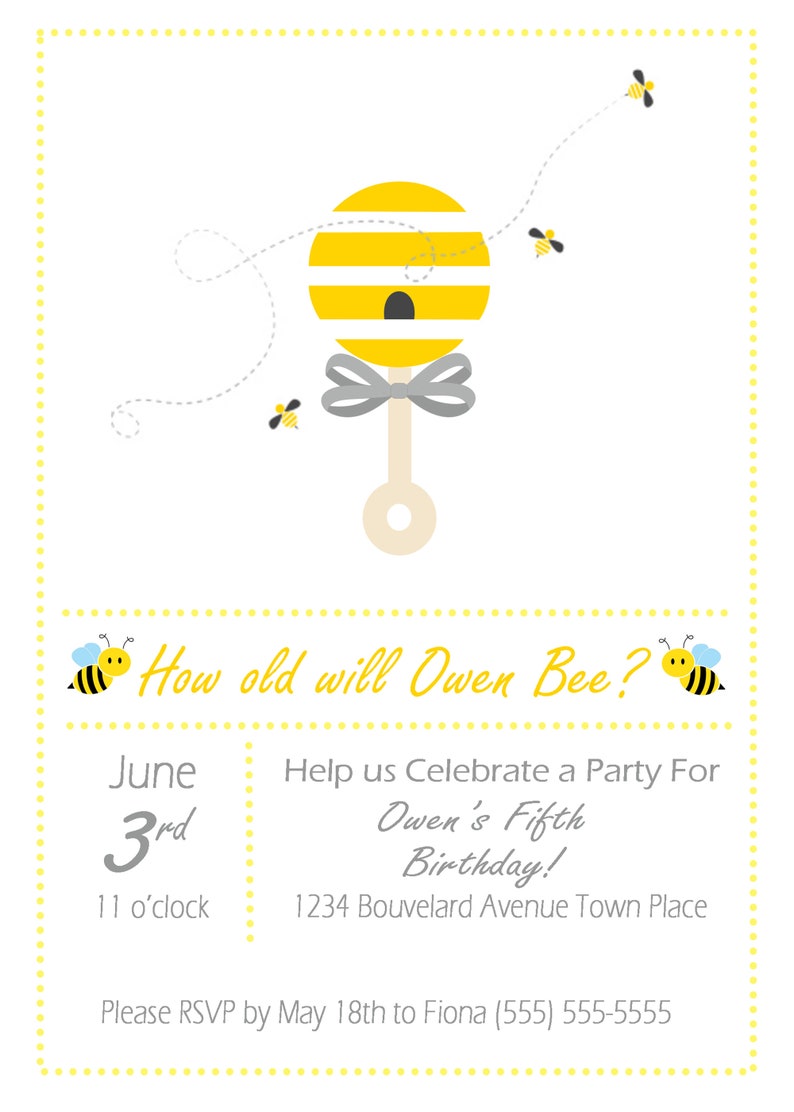 Honey Bee Gender Reveal Party Invitation PRINTABLE - Etsy