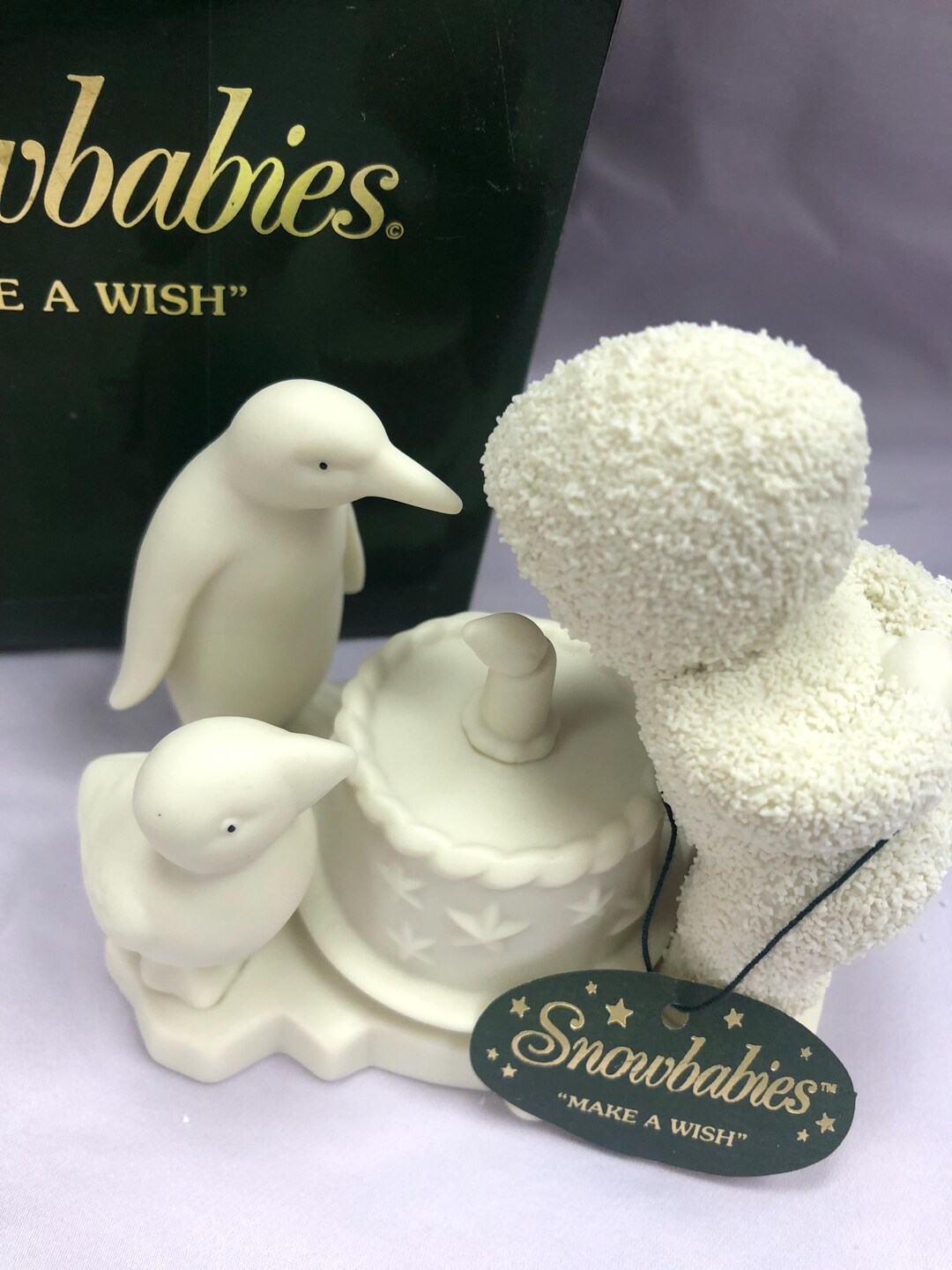 Vintage Snowbabies Figurine - Retired Make a Wish - Etsy
