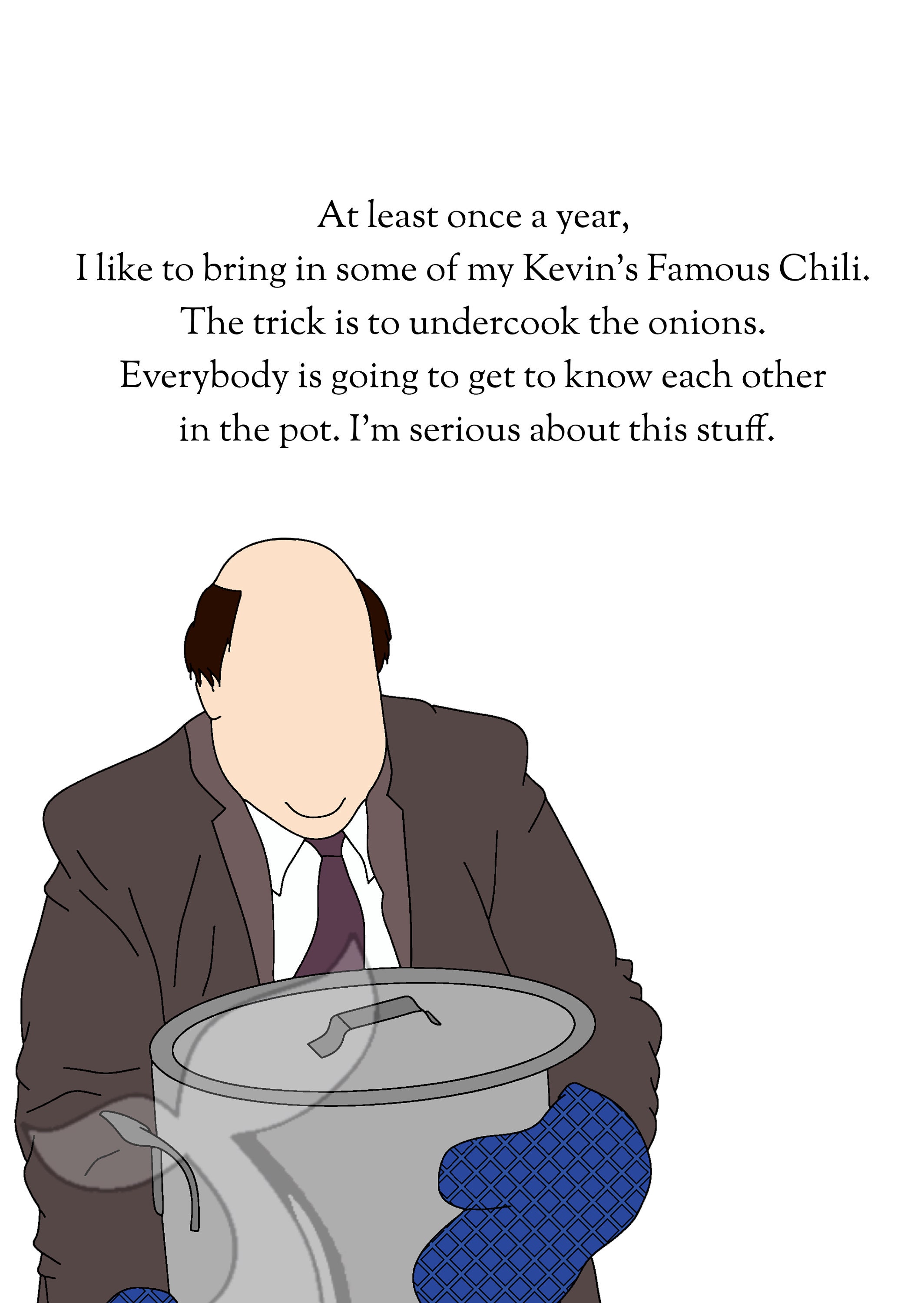 The Office Wall Art Kevin's Famous Chili. Quote | Etsy