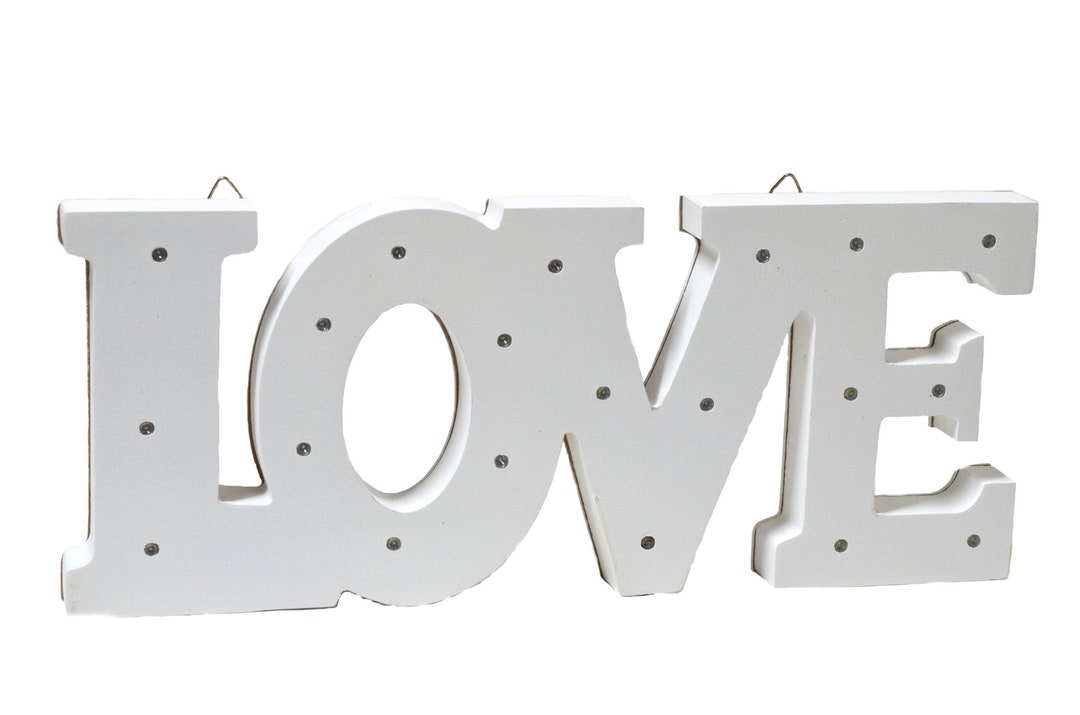 Wooden Love Sign LED Light-wedding Decor. - Etsy