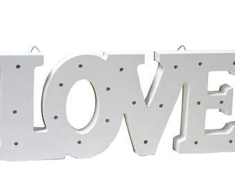 XL Rustic Barn Style Giant Wooden LED Light up Letter Lights A-Z ...