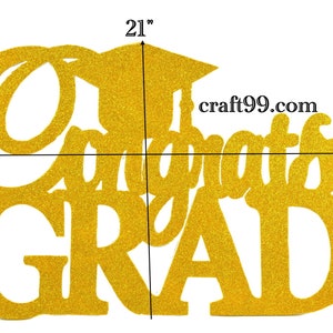 Congrats Grad Glitter EVA Foam Wall Decor Banner. XXL. - Etsy