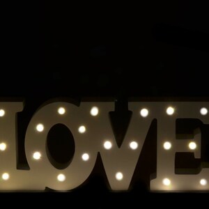 Wooden Love Sign LED Light-wedding Decor. - Etsy