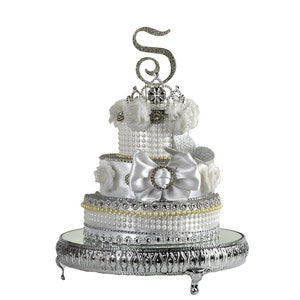 Round Cake Stand Mirror Top-wedding Cake Stand - Anniversary - Birthday ...