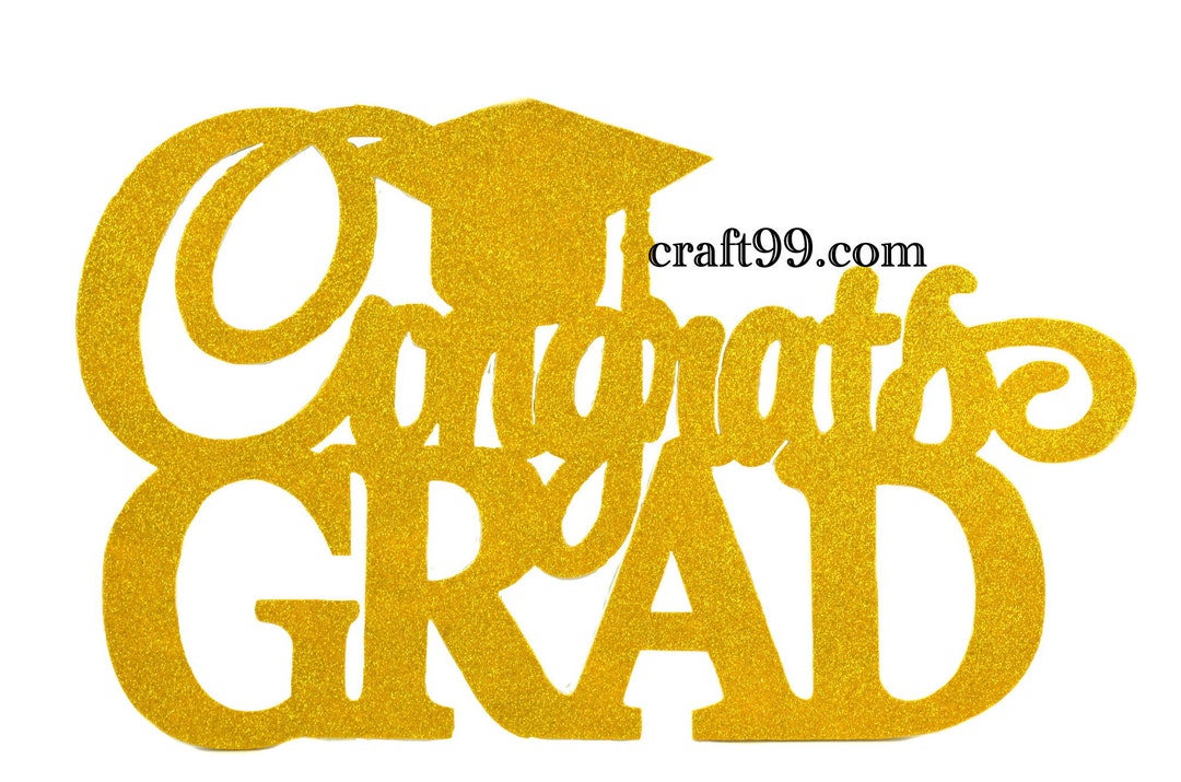 Congrats Grad Glitter EVA Foam Wall Decor Banner. XXL. - Etsy
