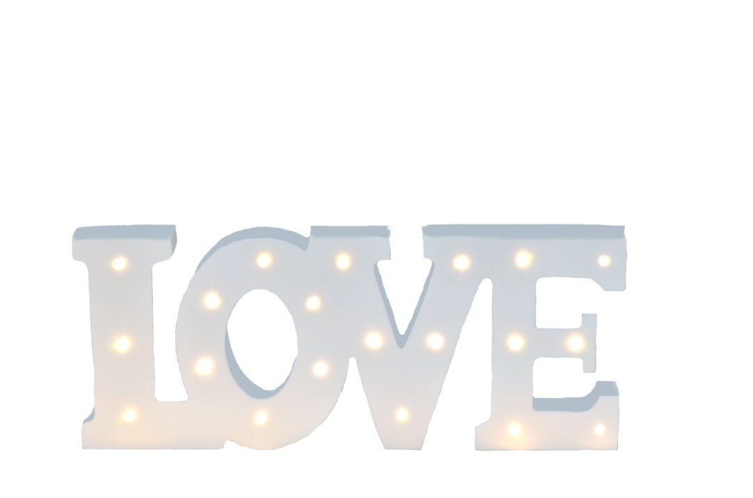 Wooden Love Sign LED Light-Wedding Decor. | Etsy