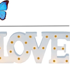 Wooden Love Sign LED Light-wedding Decor. - Etsy