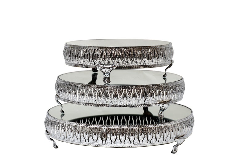 Wedding Cake Stand Mirror Top 3 Pieces Set. - Etsy