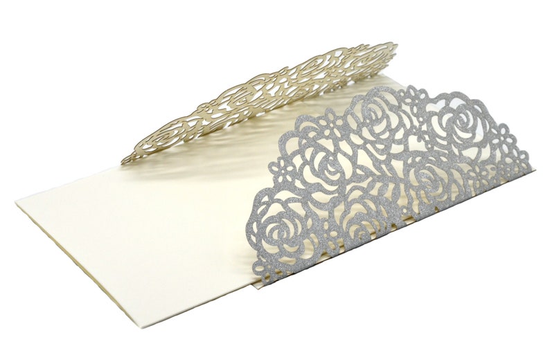 Laser Cut Flower Wedding Invitations - Etsy