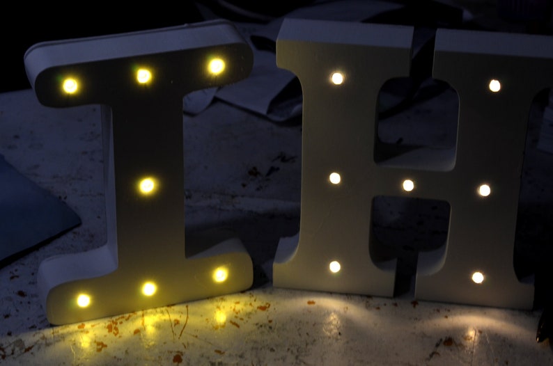 Wooden LED Light up Letters-party Decorations. - Etsy