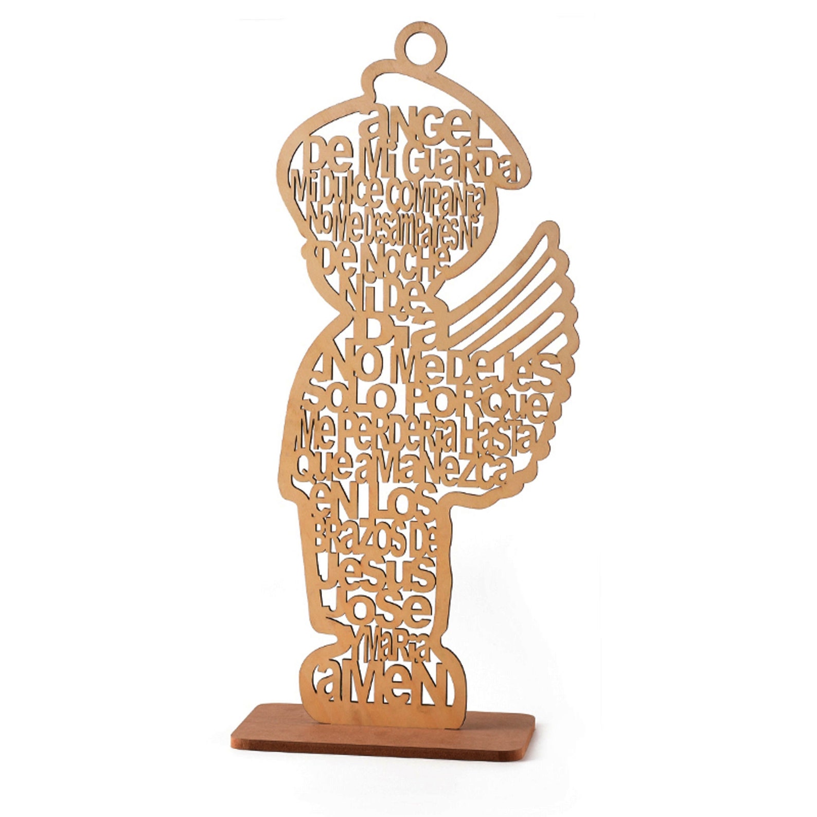 Guardián ángel madera láser corte bautismo decoraciones - Etsy España