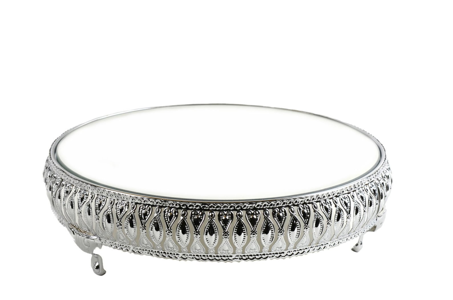 Round Cake Stand-glass Mirror Top-baby Shower-wedding Cake Stand. - Etsy