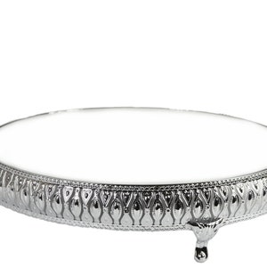 Round Cake Stand Mirror Top-wedding Cake Stand - Anniversary - Birthday ...