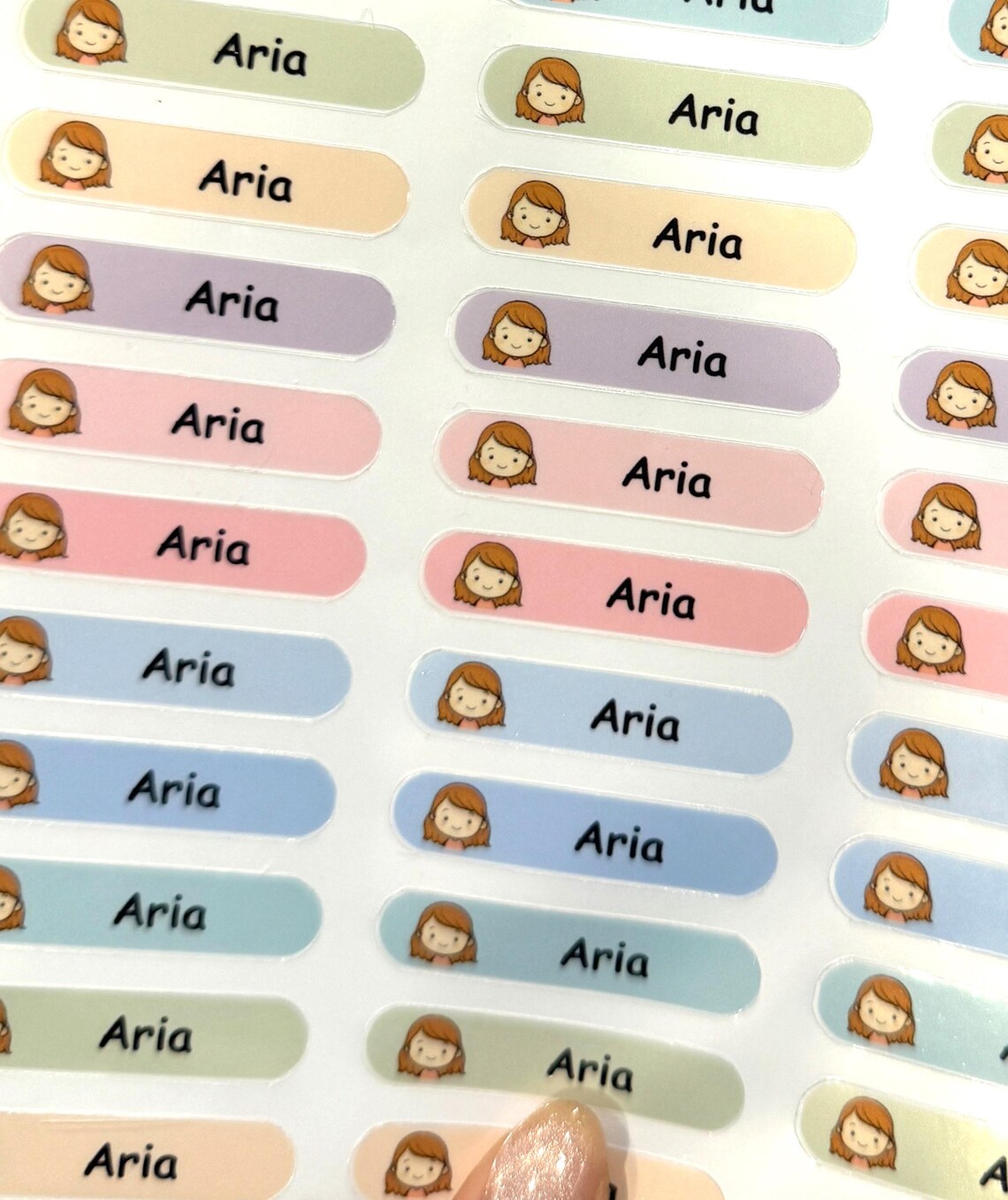 Headshot Cartoon Labels | Daycare Labels | School Supply Stickers ...