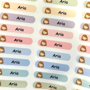 Headshot Cartoon Labels | Daycare Labels | School Supply Stickers ...