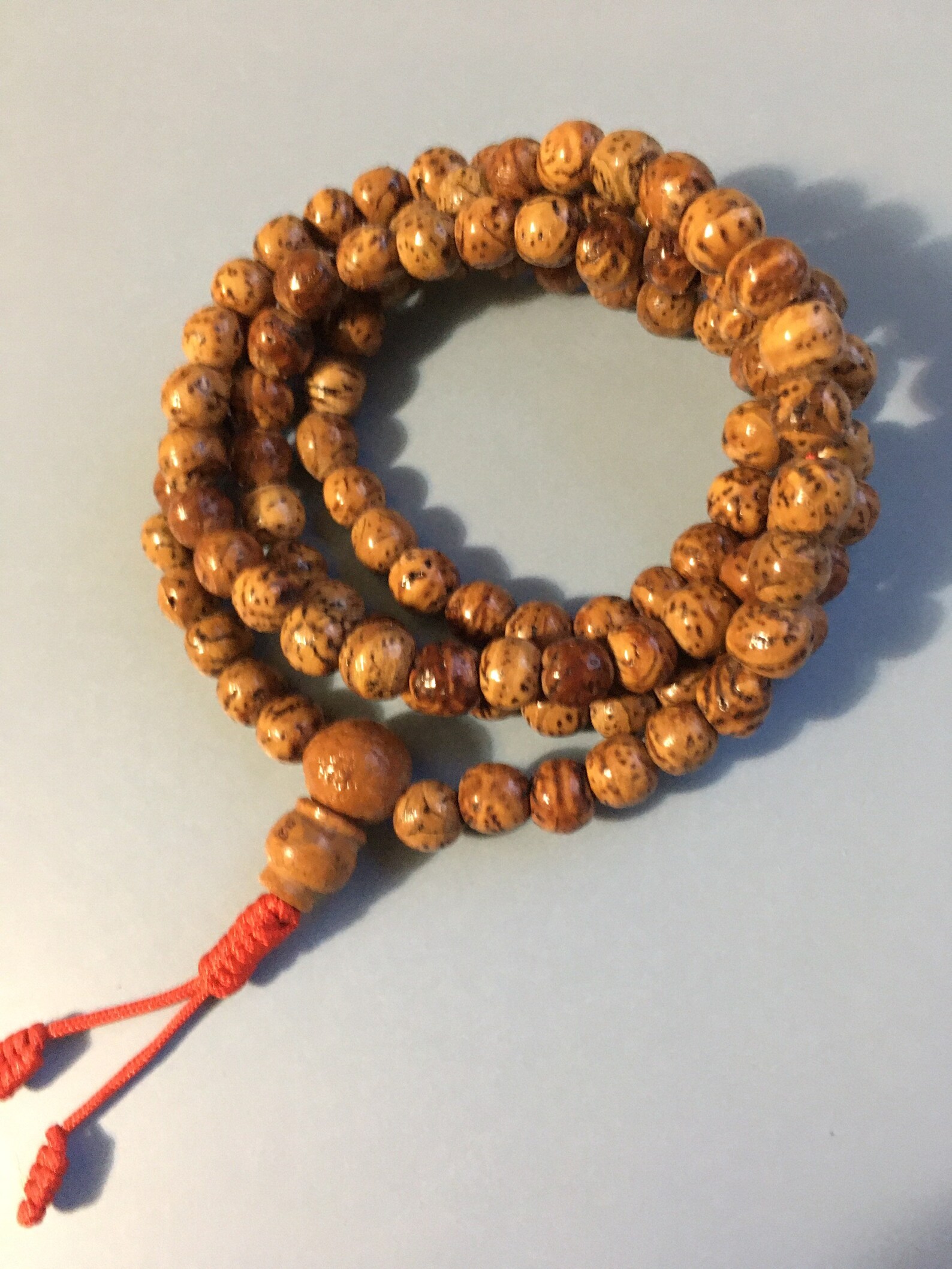 Bodhi Seed Mala 8 Mm Beads With Snake Knot. Mala Necklace for Buddhist ...