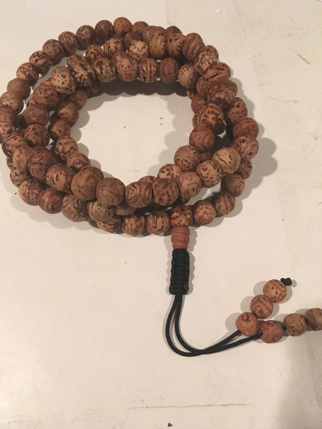 Bodhi Mala Seed 12mm 108 Bead Tibetan Handmade Mala Necklace With ...