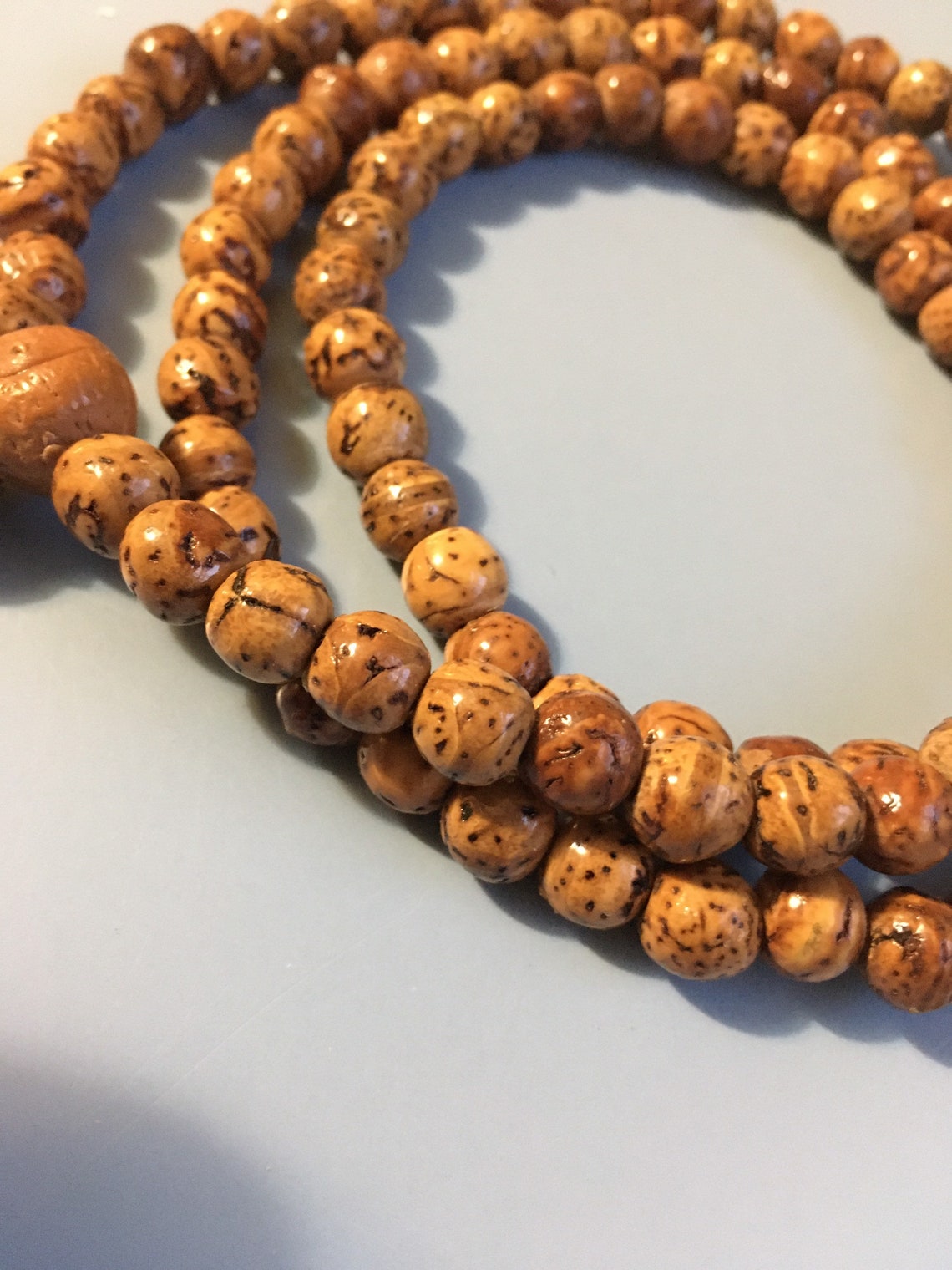 Bodhi Seed Mala 8 Mm Beads With Snake Knot. Mala Necklace for - Etsy