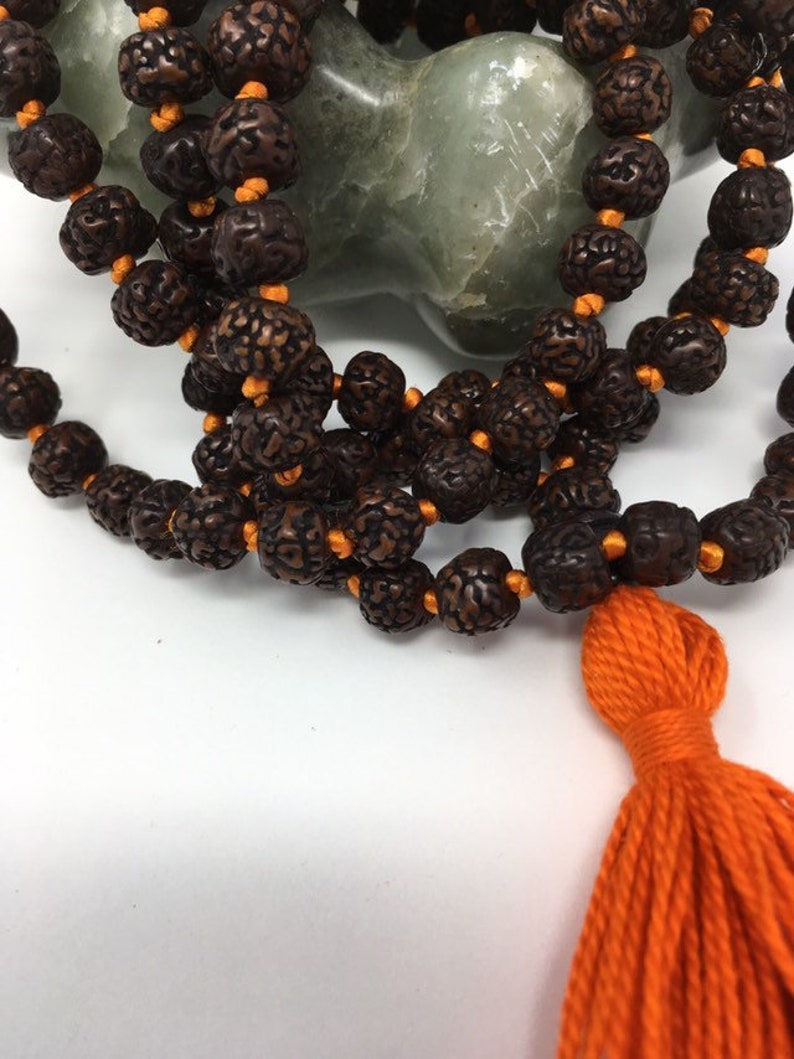 Old Rudraksha Mala Necklace Hand Knotted With Tassel. 108 Bead | Etsy Old Rudraksha Mala Necklace Hand Knotted With Tassel. 108 Bead | Etsy