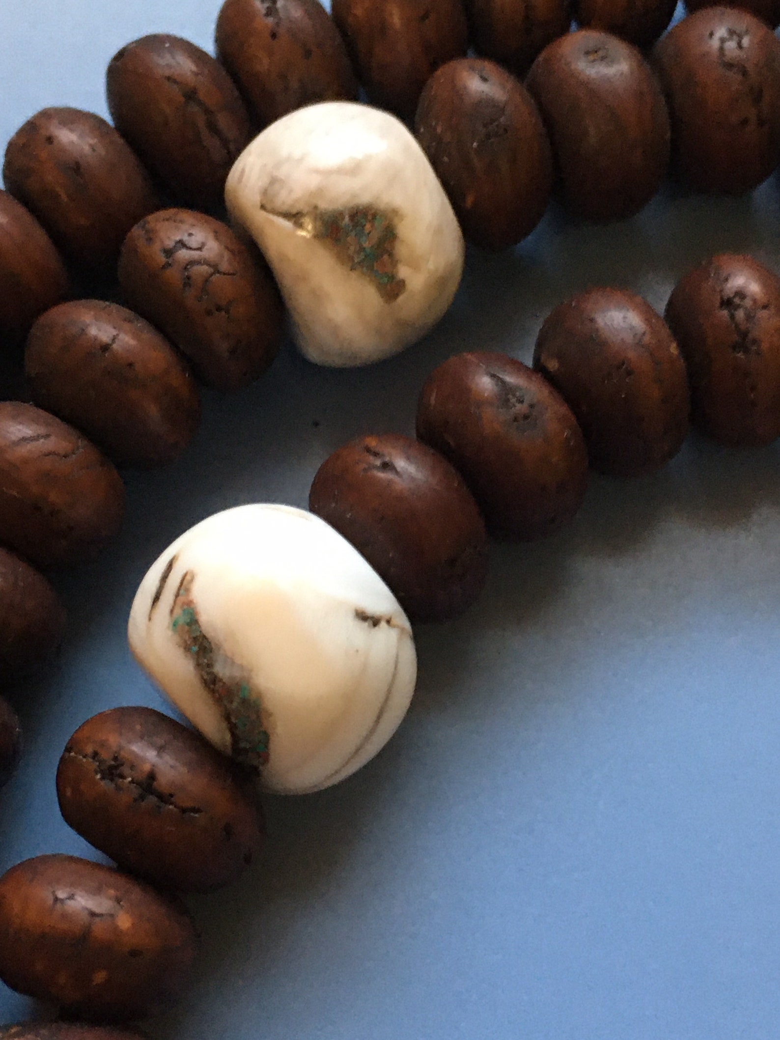 Bodhi Seed Mala With Conch Shell Markers and Guru Bead Black - Etsy