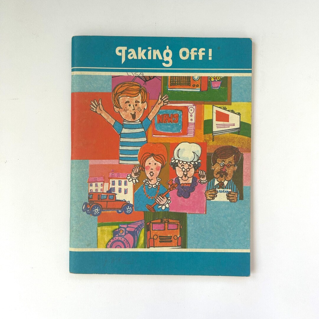 Taking off - Vintage Children's Storybook Textbook - Etsy