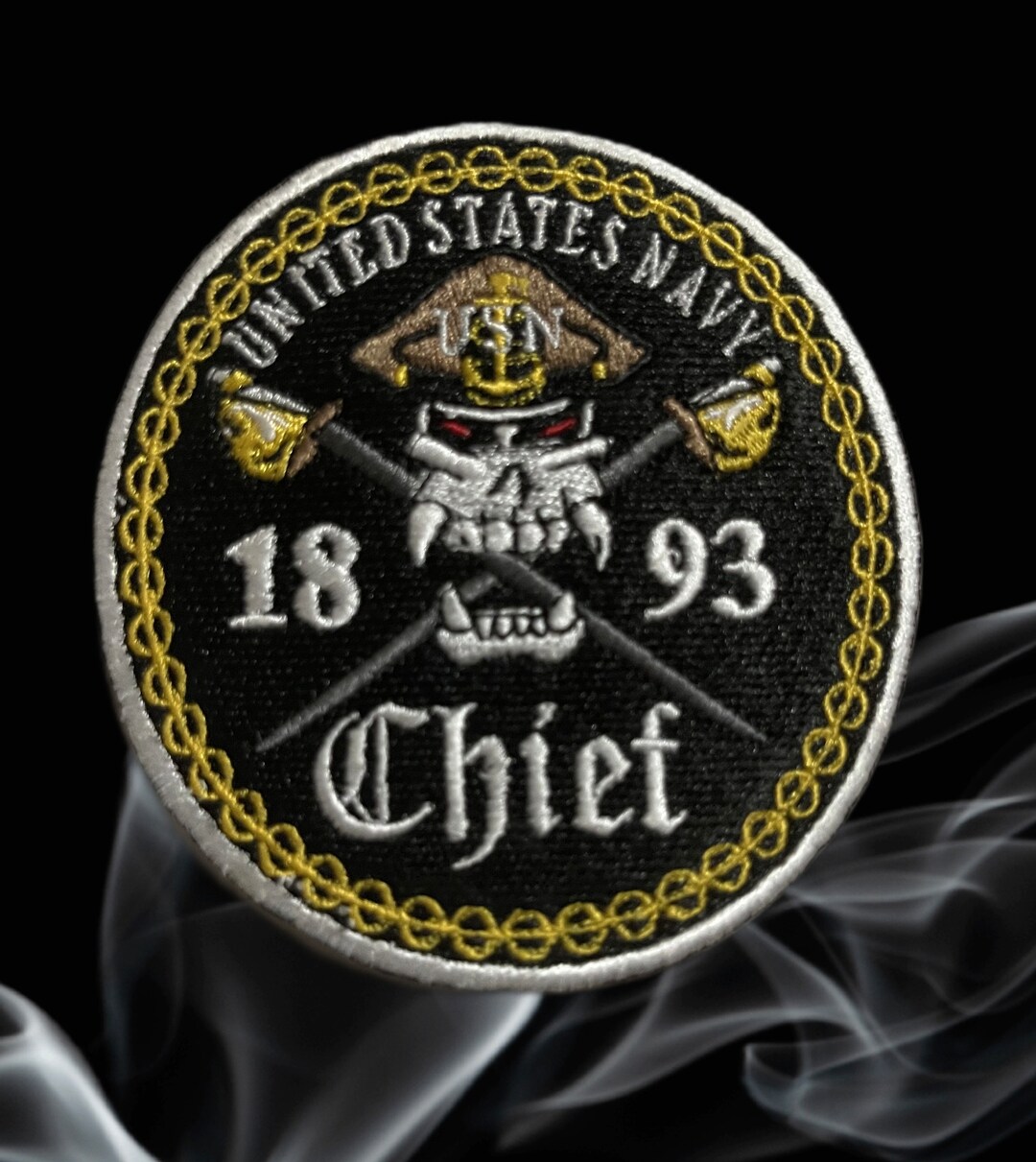 Navy Chief Patch / Velcro Patch / Iron on Patch / Sew on Patch - Etsy
