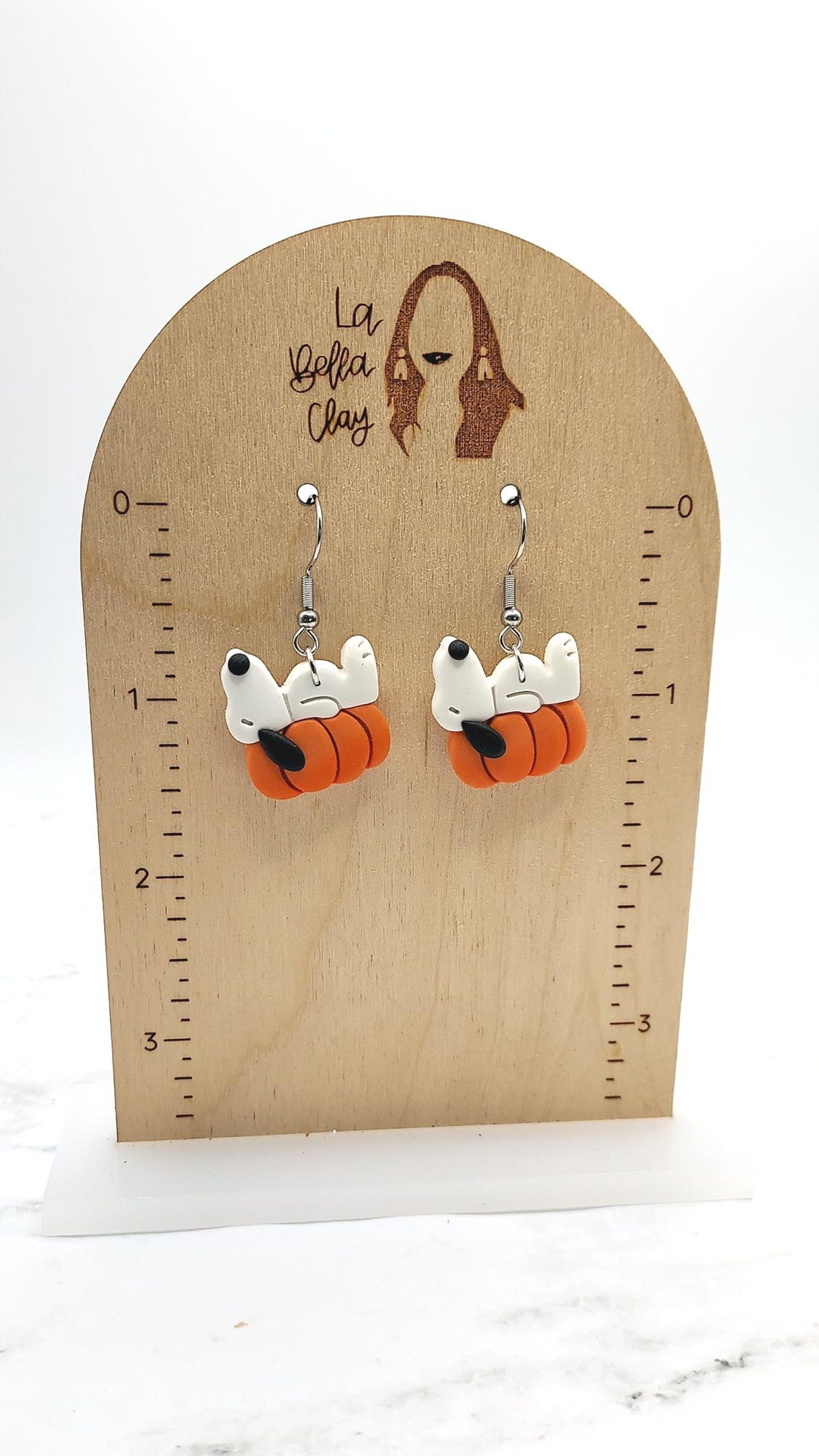 Handmade Snoopy Great Pumpkin Polymer Clay Earrings--great Gift for Any ...