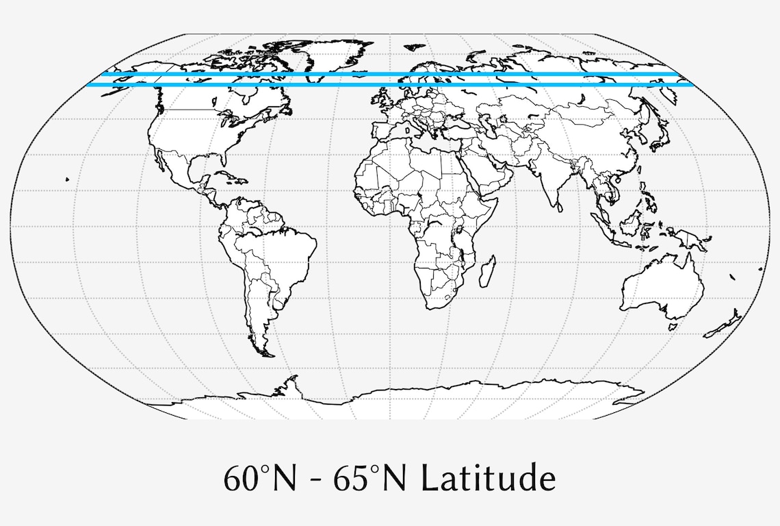 60 N 65 N Latitude Temperature Blanket Pattern Bundle, Digital Crochet ...