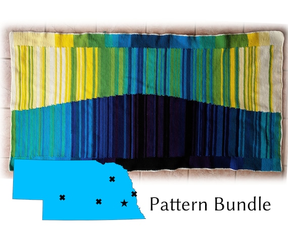 Nebraska Temperature Blanket Pattern Bundle Digital Crochet | Etsy