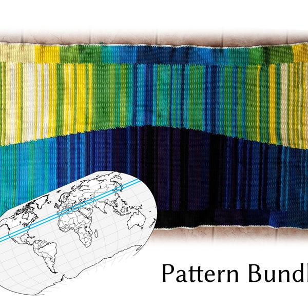 Florida Temperature Blanket Pattern Bundle, Digital Crochet Knitting ...