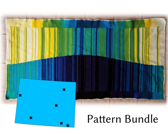 Wyoming Temperature Blanket Digital Pattern Bundle Knitting | Etsy